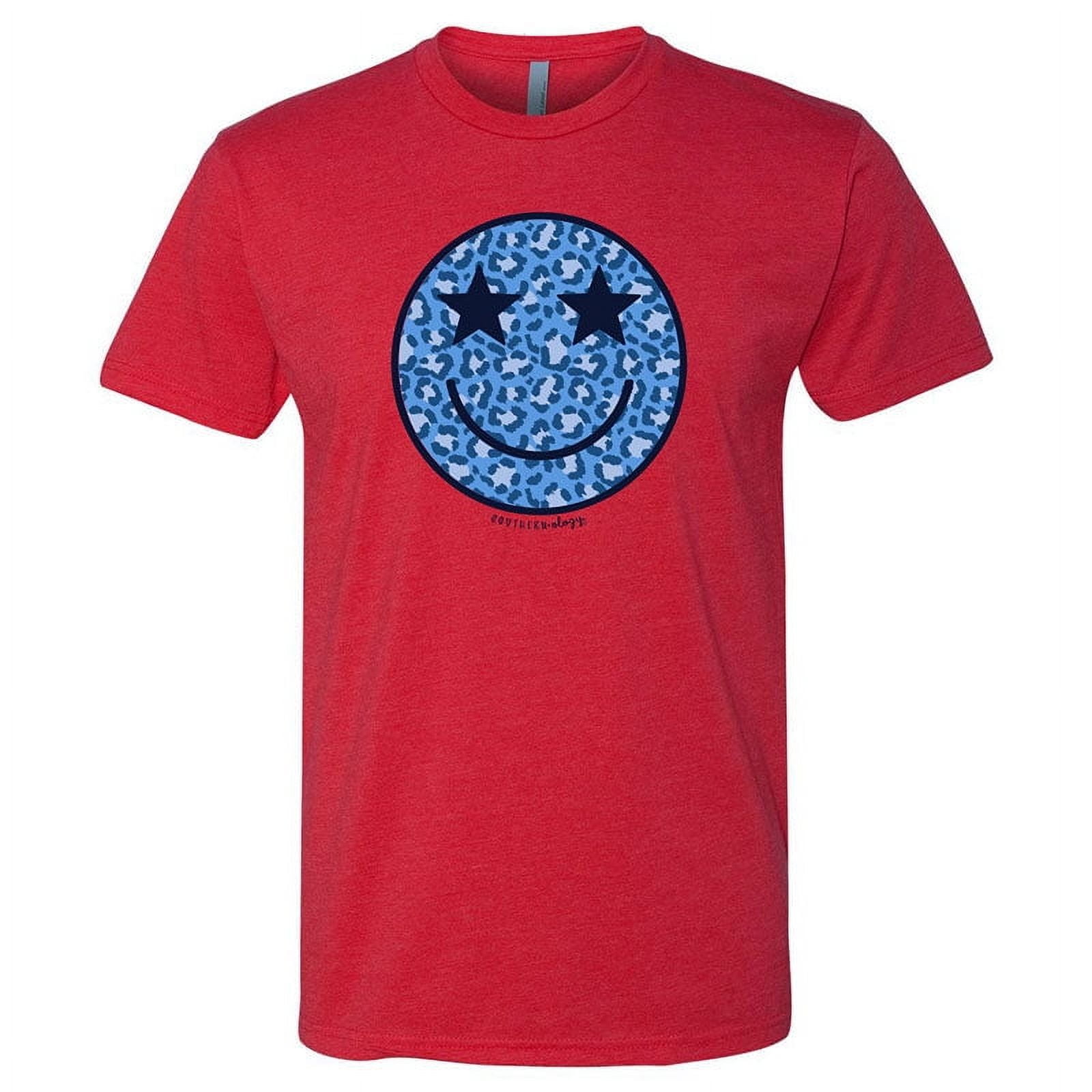 Southernology Statement Star Leopard Smile USA Canvas T-Shirt - Walmart.com