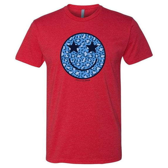 Southernology Statement Star Leopard Smile USA Canvas T-Shirt - Walmart.com
