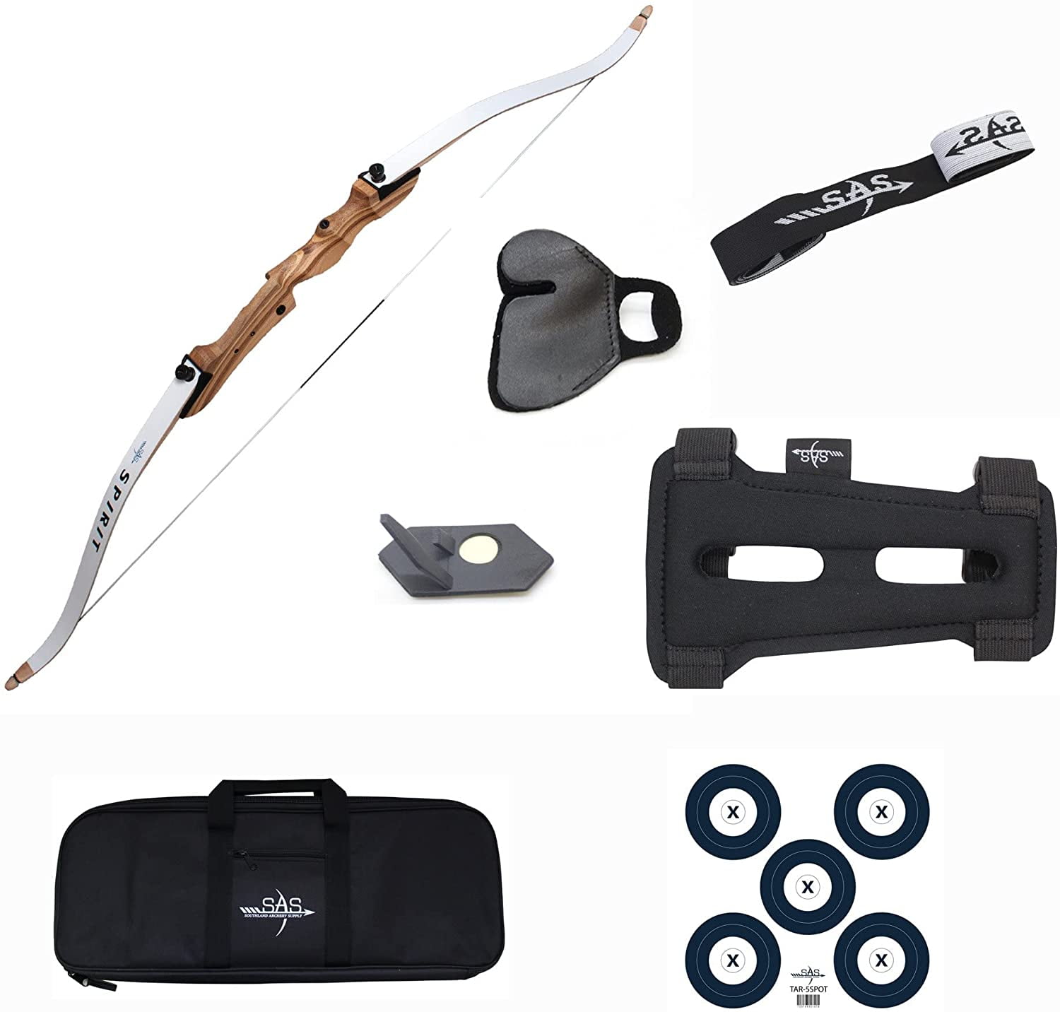 Southland Archery Supply Spirit 62" Take Down Recurve Bow Package ...