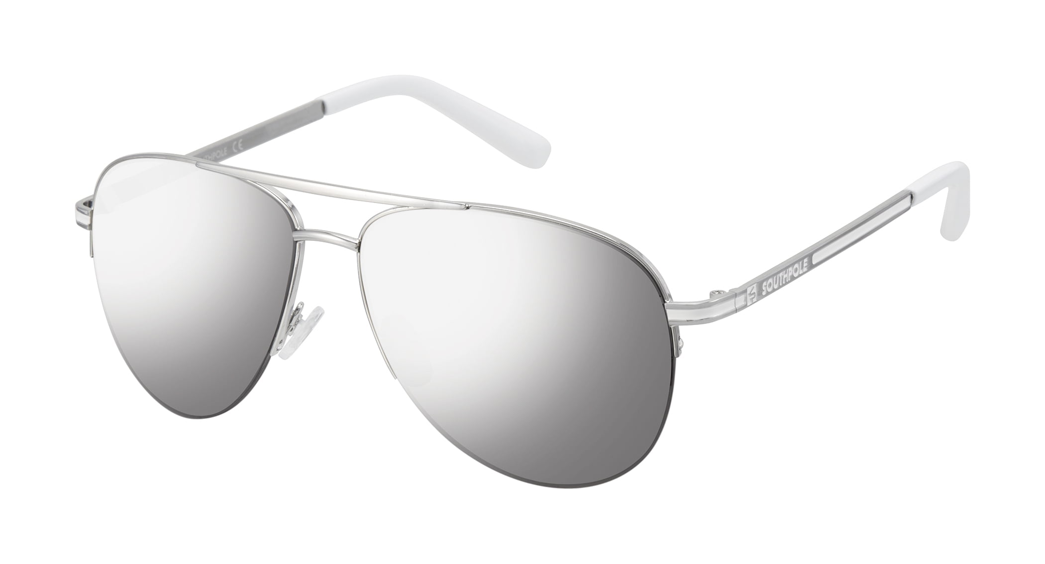 Southpole Men's 5020SP Semi Rimless Metal UV400 Protective Aviator ...