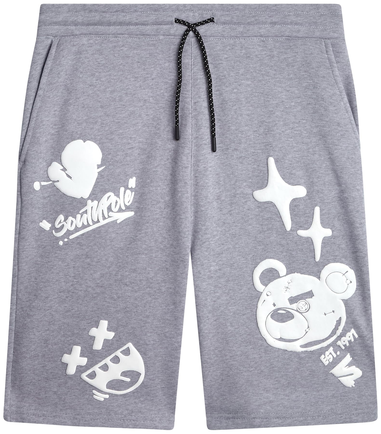 Southpole Mens Graphic Shorts - Cotton Blend Streetwear Summer Shorts ...