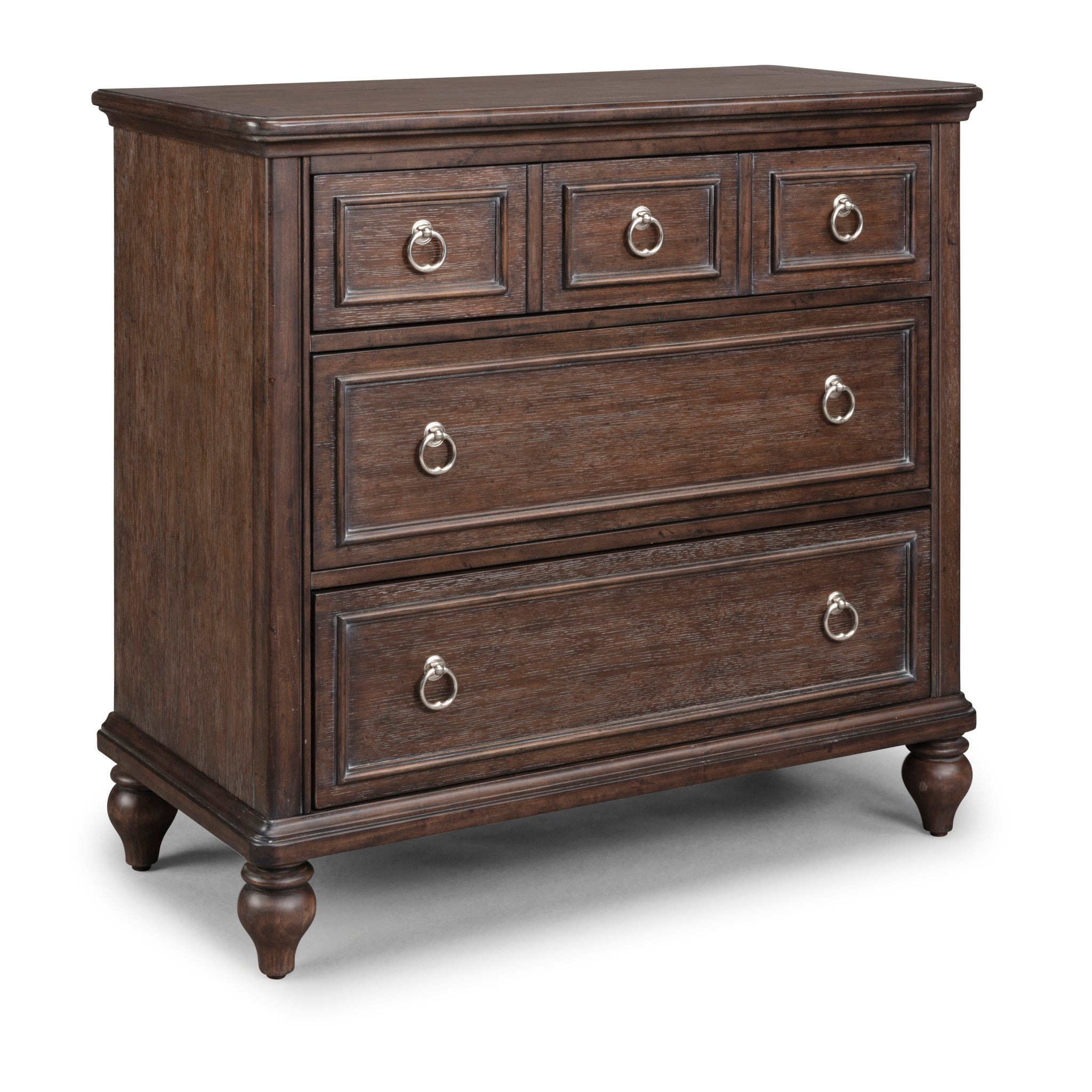 Southport Solid Wood Brown Chest with Drawers - Rustic Cottage Design ...