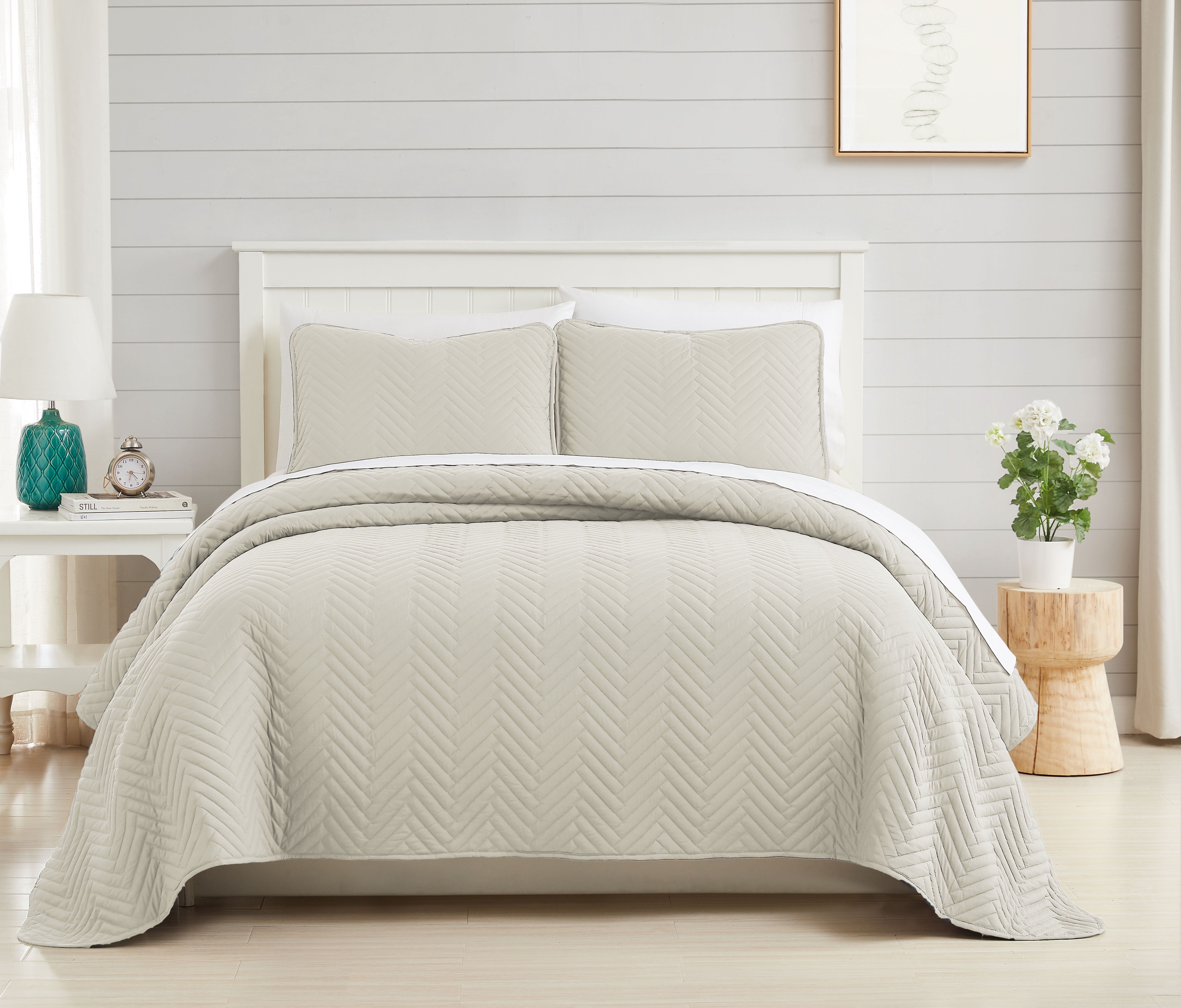 Southshore Fine Linens Oversized Quilt Bedding Set lightweight, prewash ...