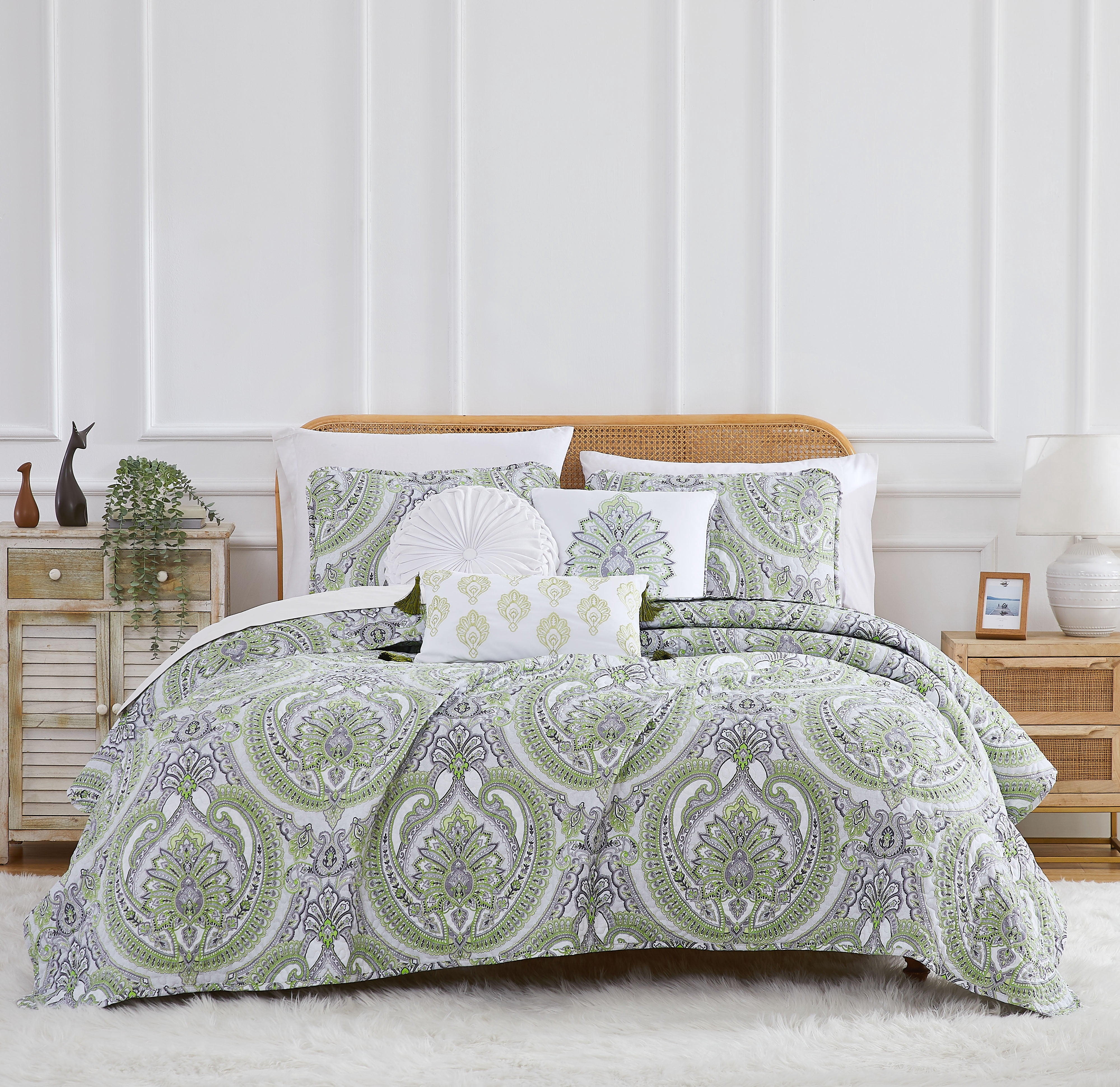 Southshore Fine LinensOversized 6-Piece Quilt Bedding Set lightweight ...