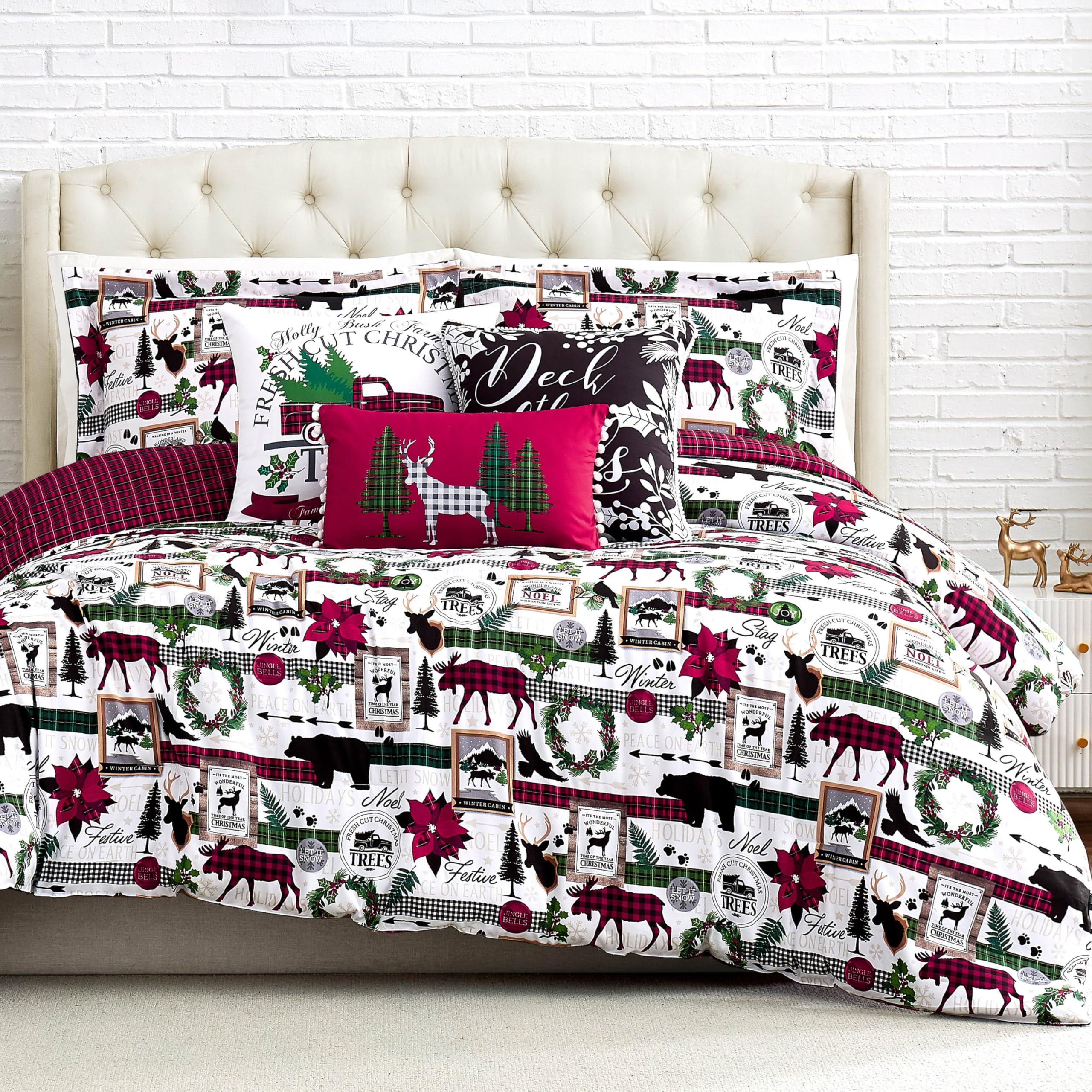 Southshore Fine Living, Inc. Comforter Set King Size, Red Plaid ...