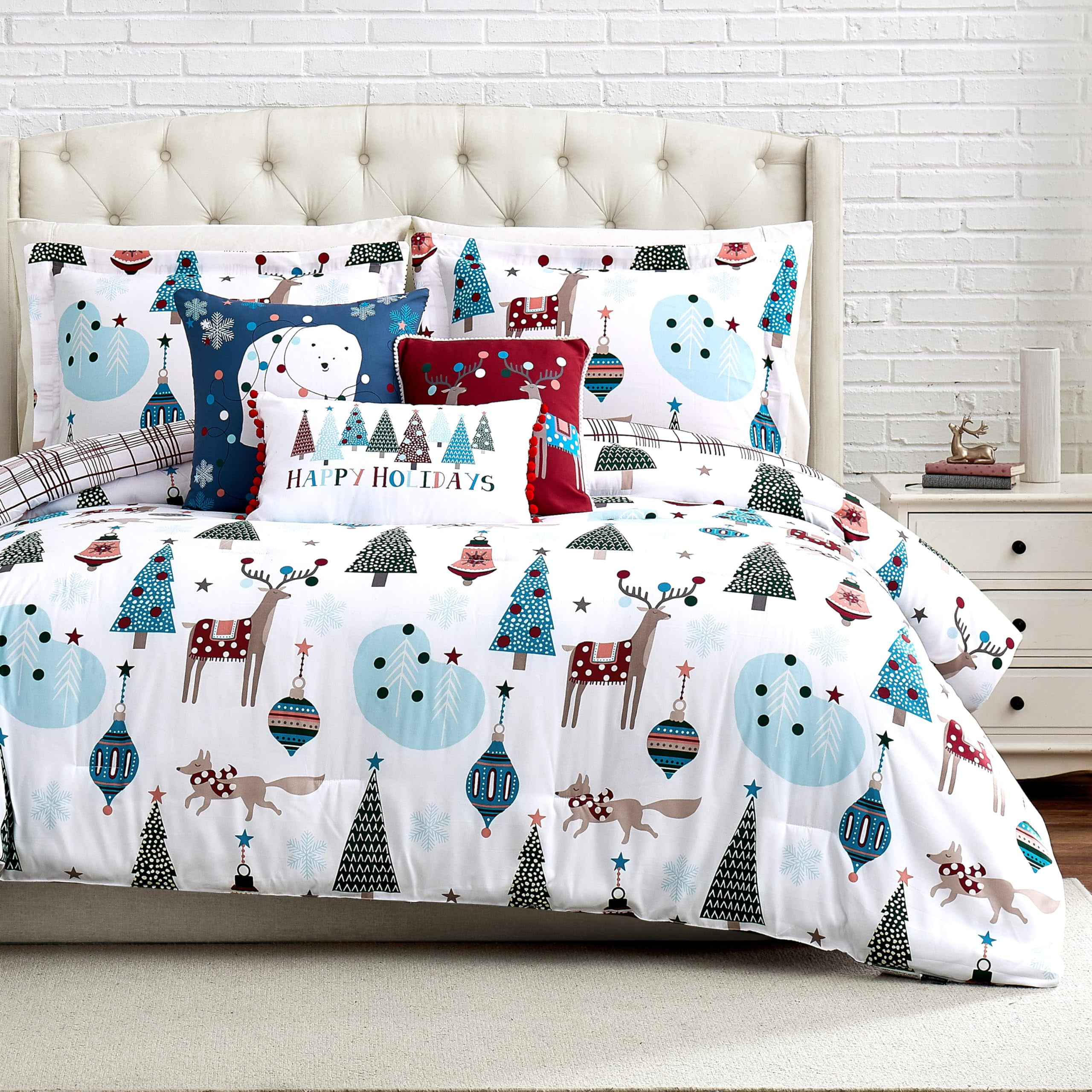 Southshore Fine Living, Inc. Full Size Christmas Comforter Set, Trees ...