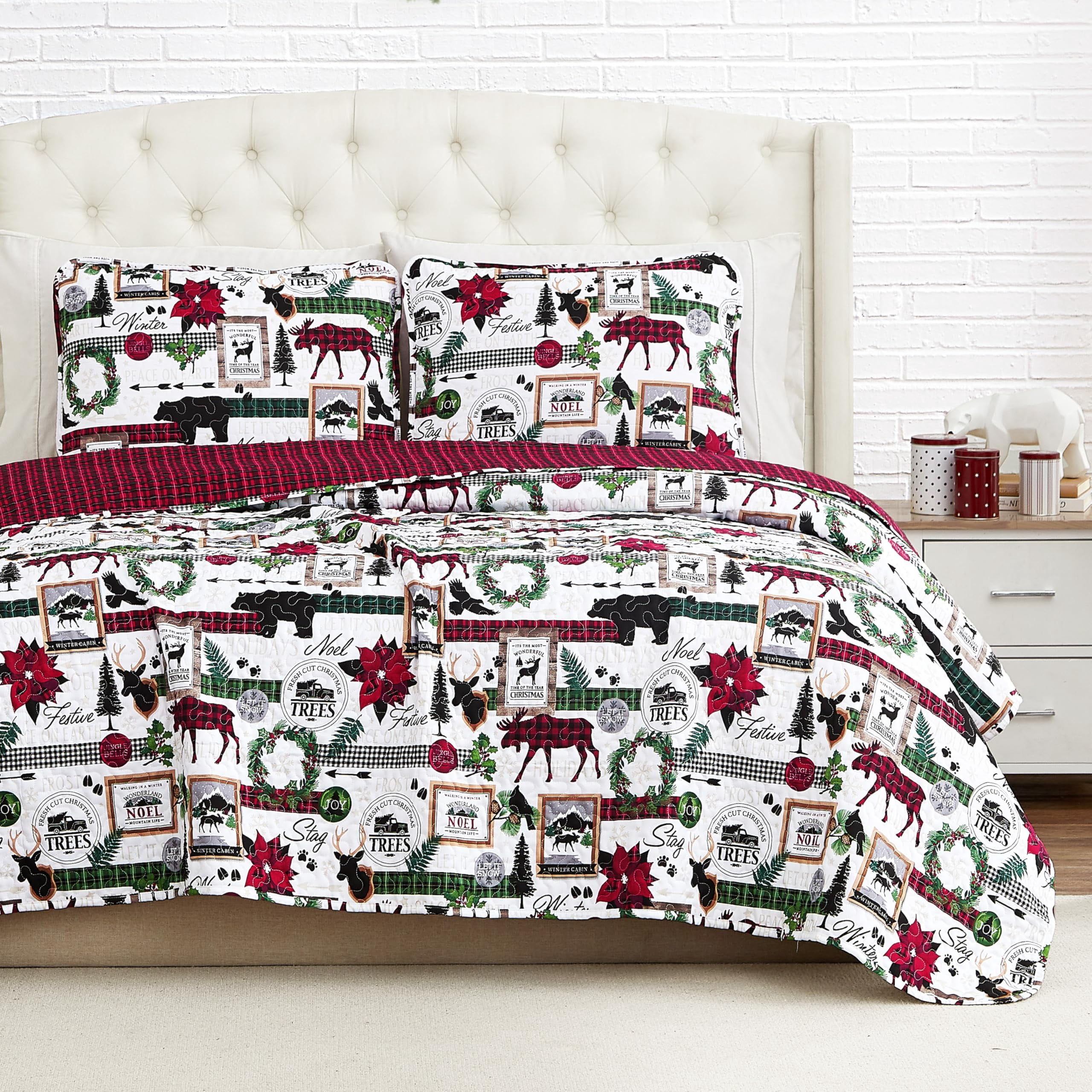 Southshore Fine Living, Inc. Merry Town Christmas Holiday Soft Bedding ...
