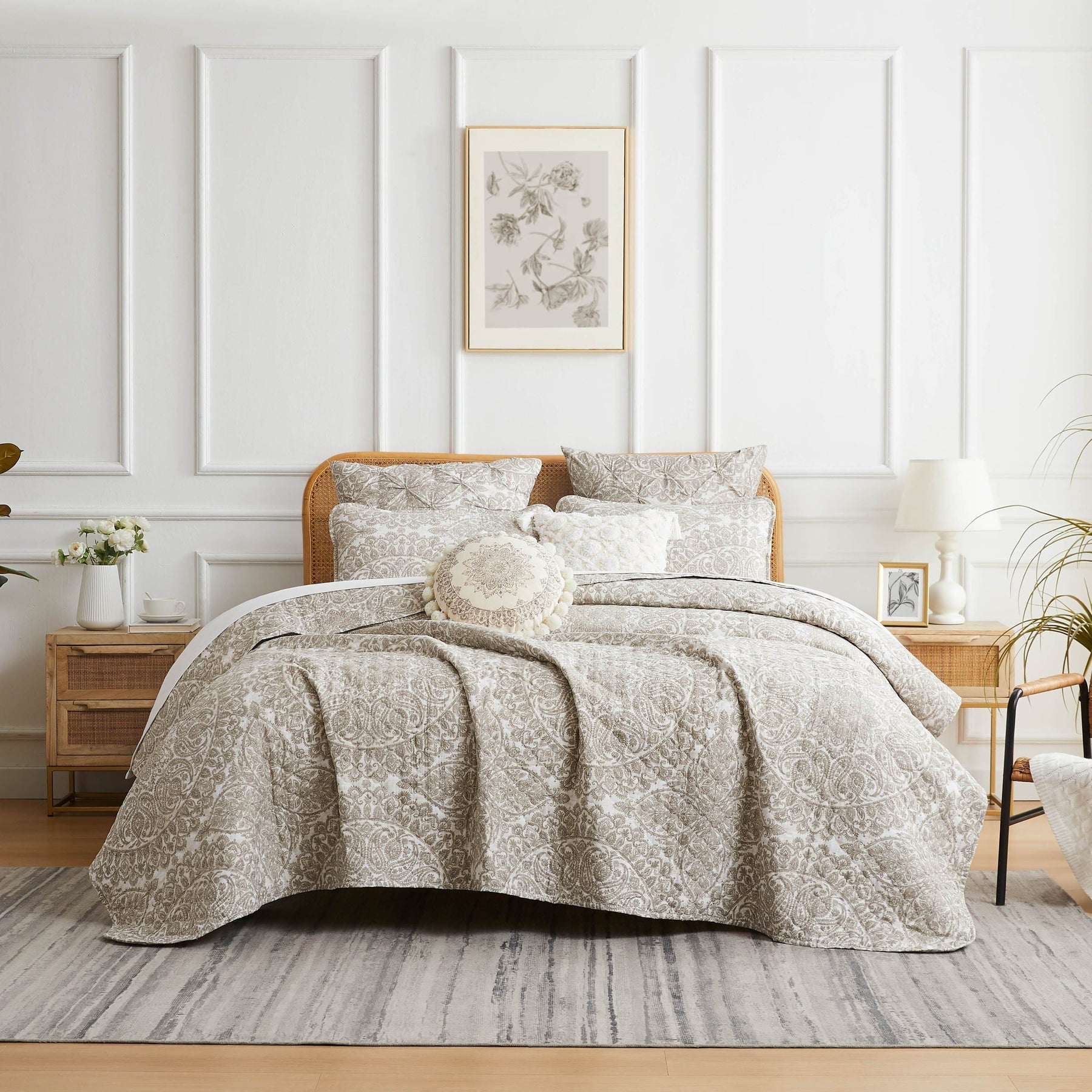 Southshore Fine Living, Inc. Oversized Twin Quilt Bedding Set, 5-Pieces ...