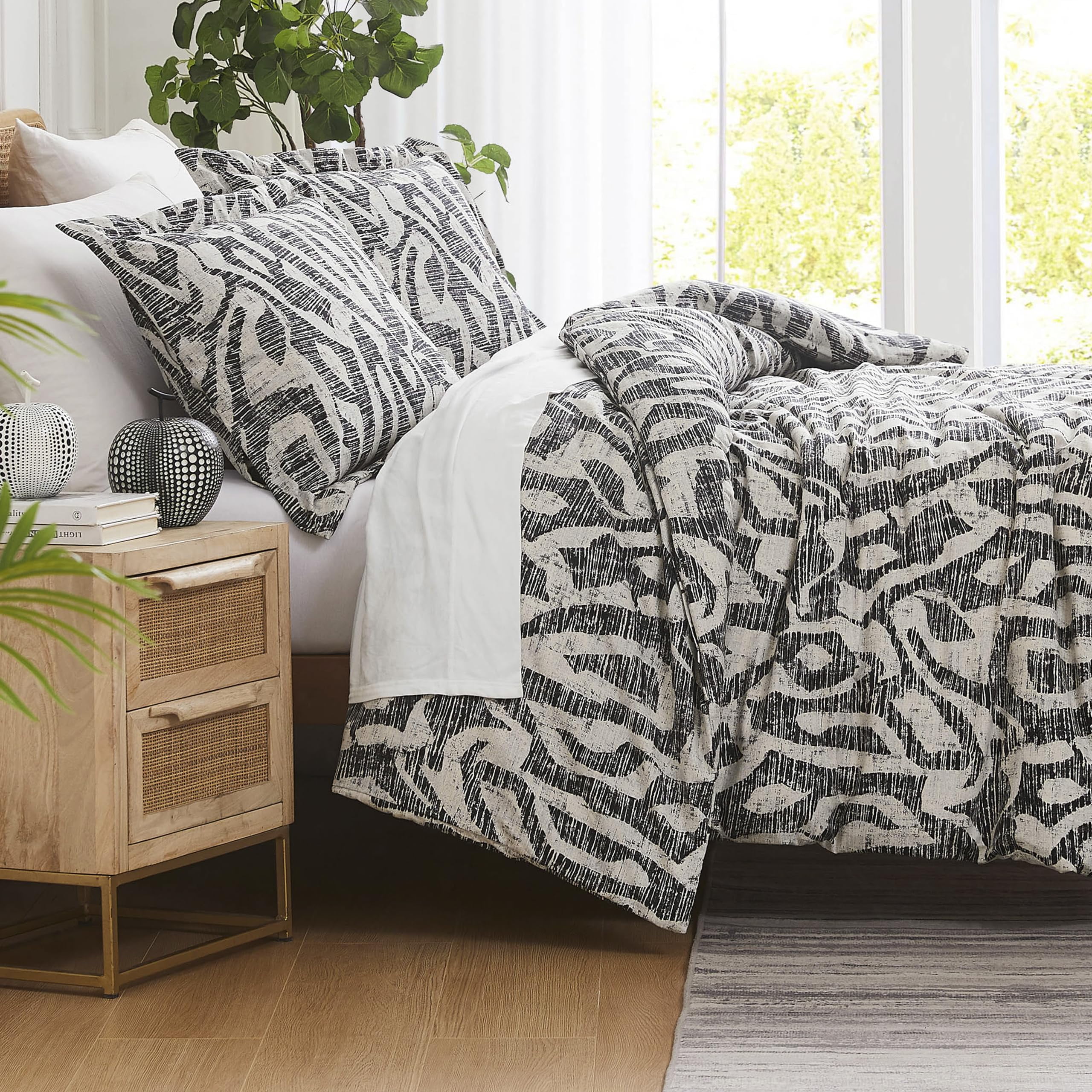 Southshore Fine Living Vilano Oversized Duvet Cover Set, Khari Slate ...