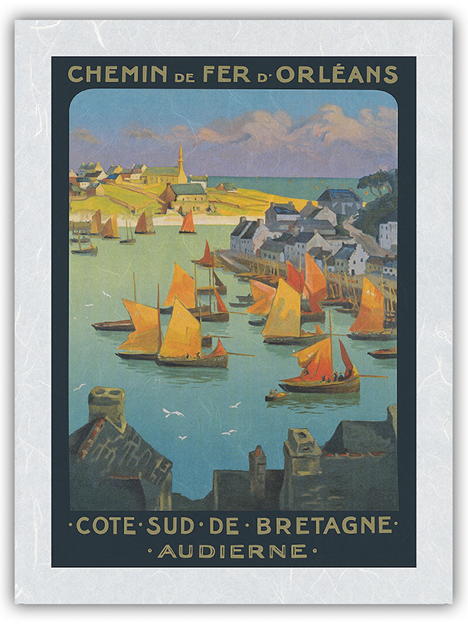 Southside of Brittany - Audierne France - Orleans Railway - Vintage ...
