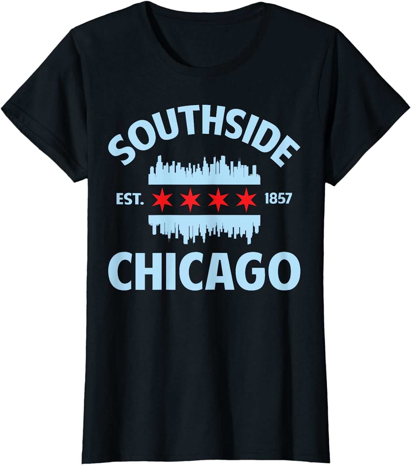 Southside Chicago Flag Skyline T-Shirt - Walmart.com