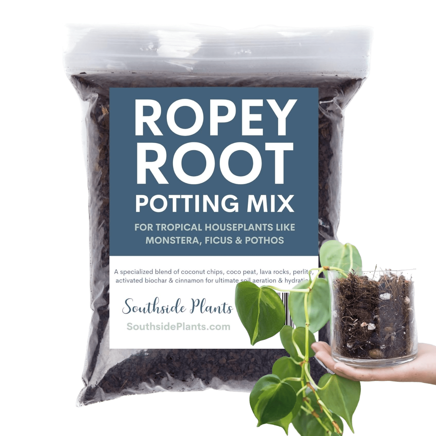 Southside Plants Ropey Root Potting Mix - Organic Mix of Coconut Husk ...
