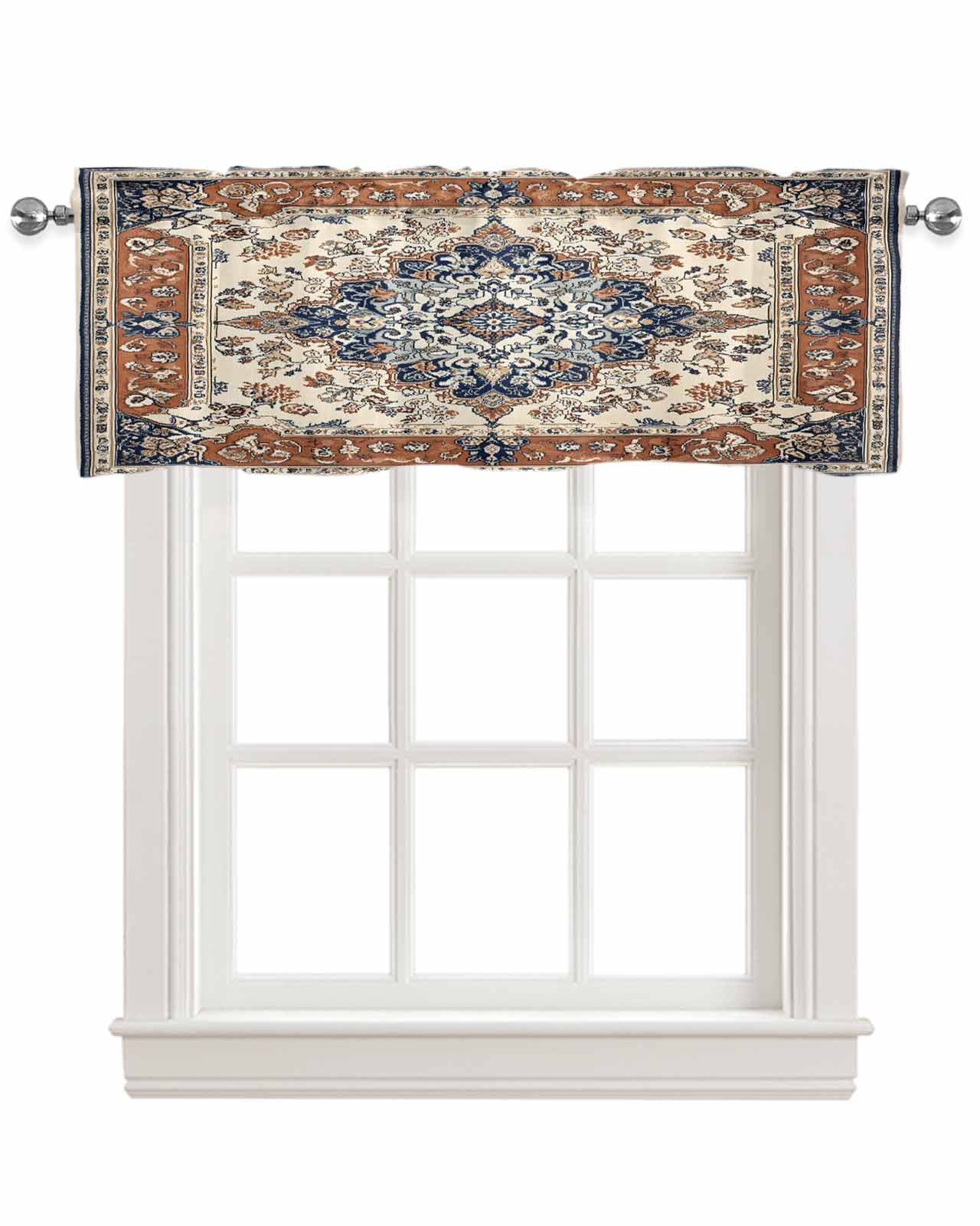Southwest America Kitchen Valances for Windows Farmhouse Linen Window ...