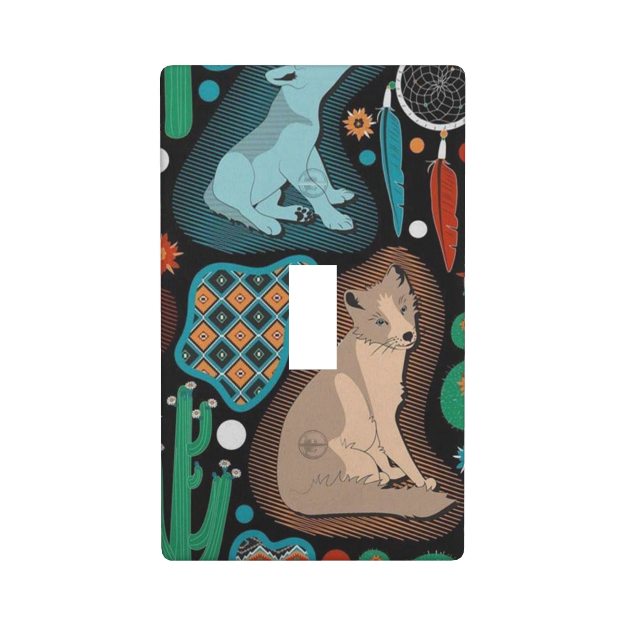 Southwest Baby Wolves Single Toggle Light Switch Plate Decorative Wall ...