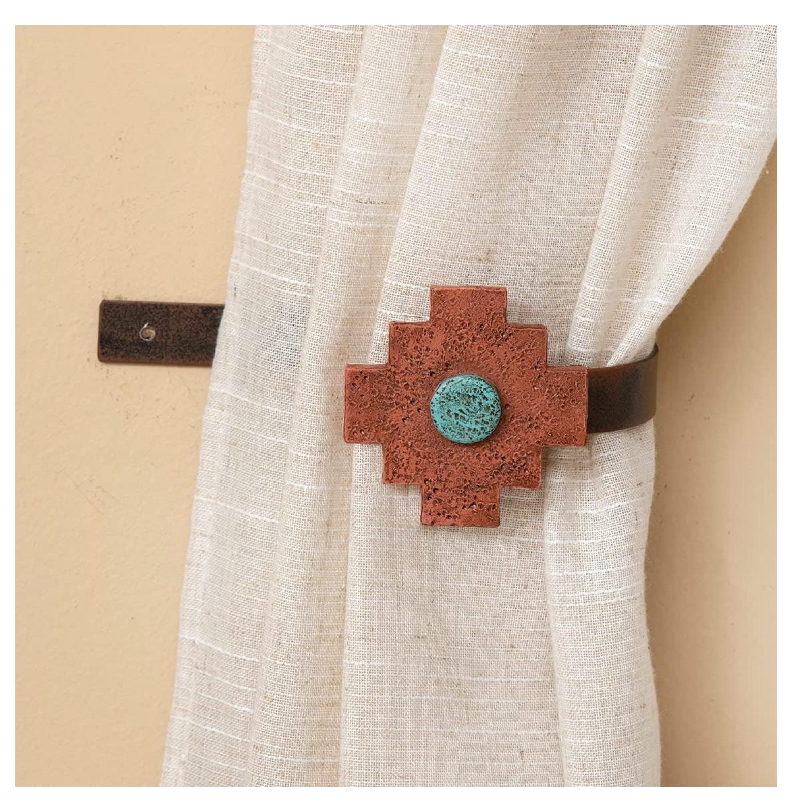 Southwest Curtain Tiebacks - Set of 2 - Sedona Style Window Treatment ...