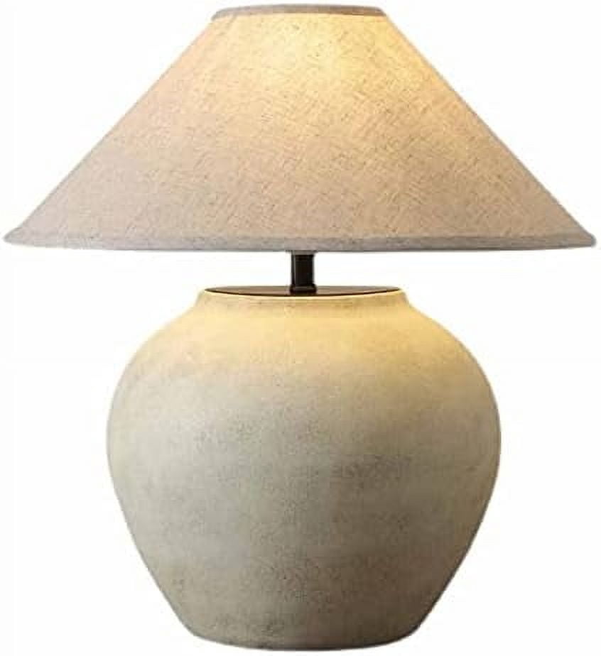 Southwest Farmhouse Table Lamp 20'' Tall Crock Pot Ceramic Lamp, Rustic ...