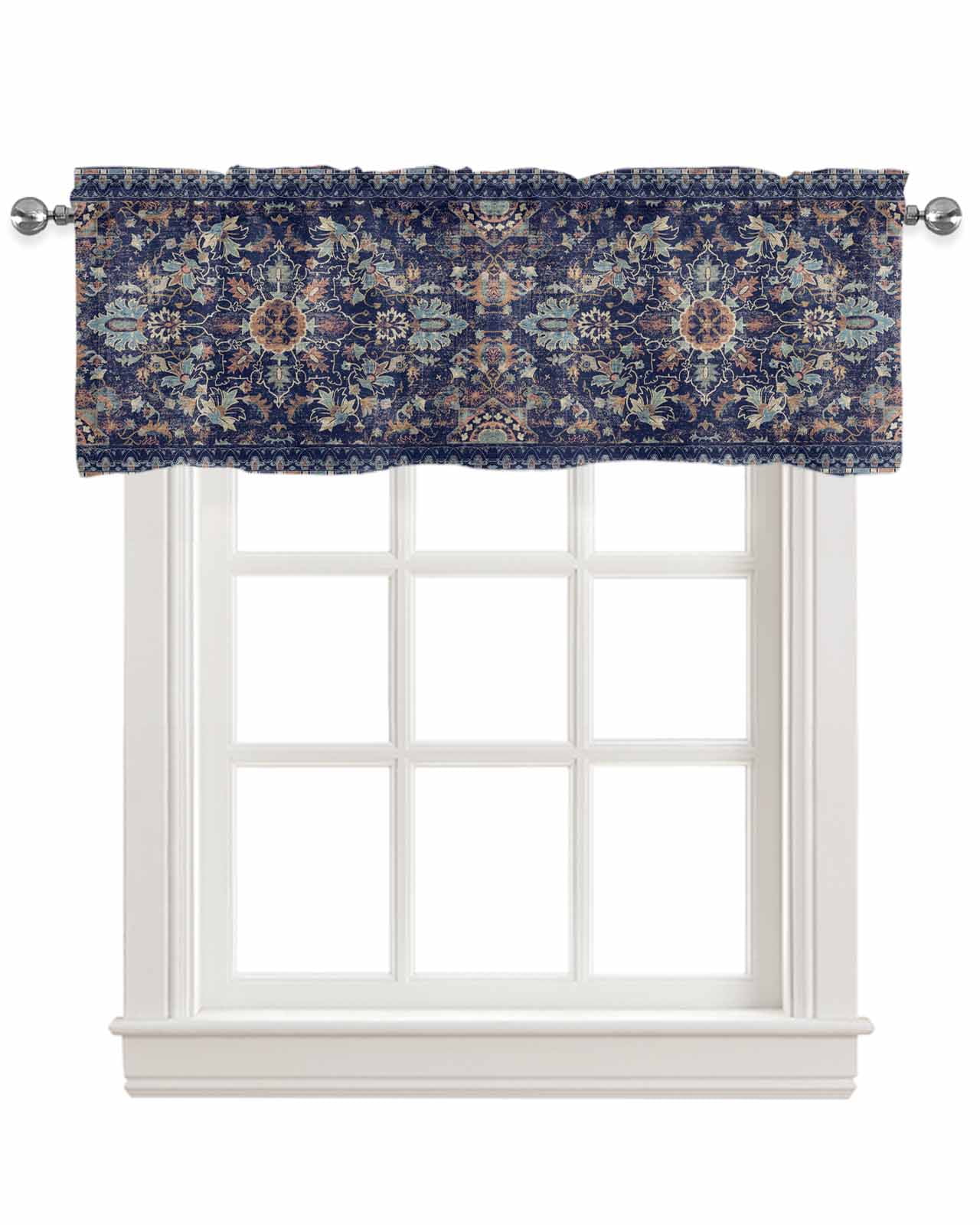Southwest Flower Linen Curtain Valance for Bedroom/Bathroom/Kitchen ...