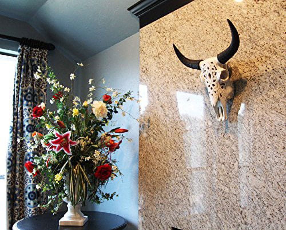 Southwest Great Plains Bison Ox Steer Bull Stencil Tooled Skull Wall ...