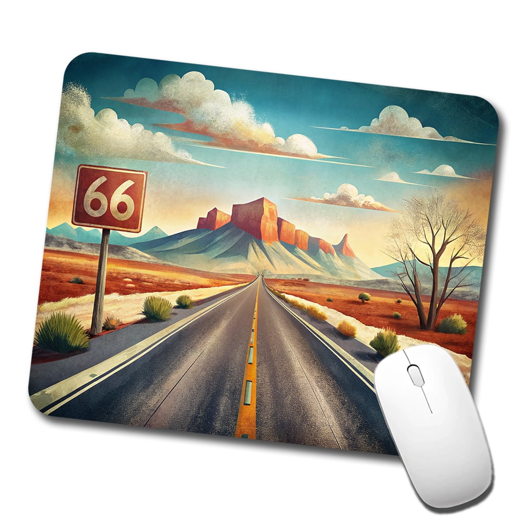 Southwest Highway Route 66 Art Mouse Pad Low Profile Gaming Mat ...