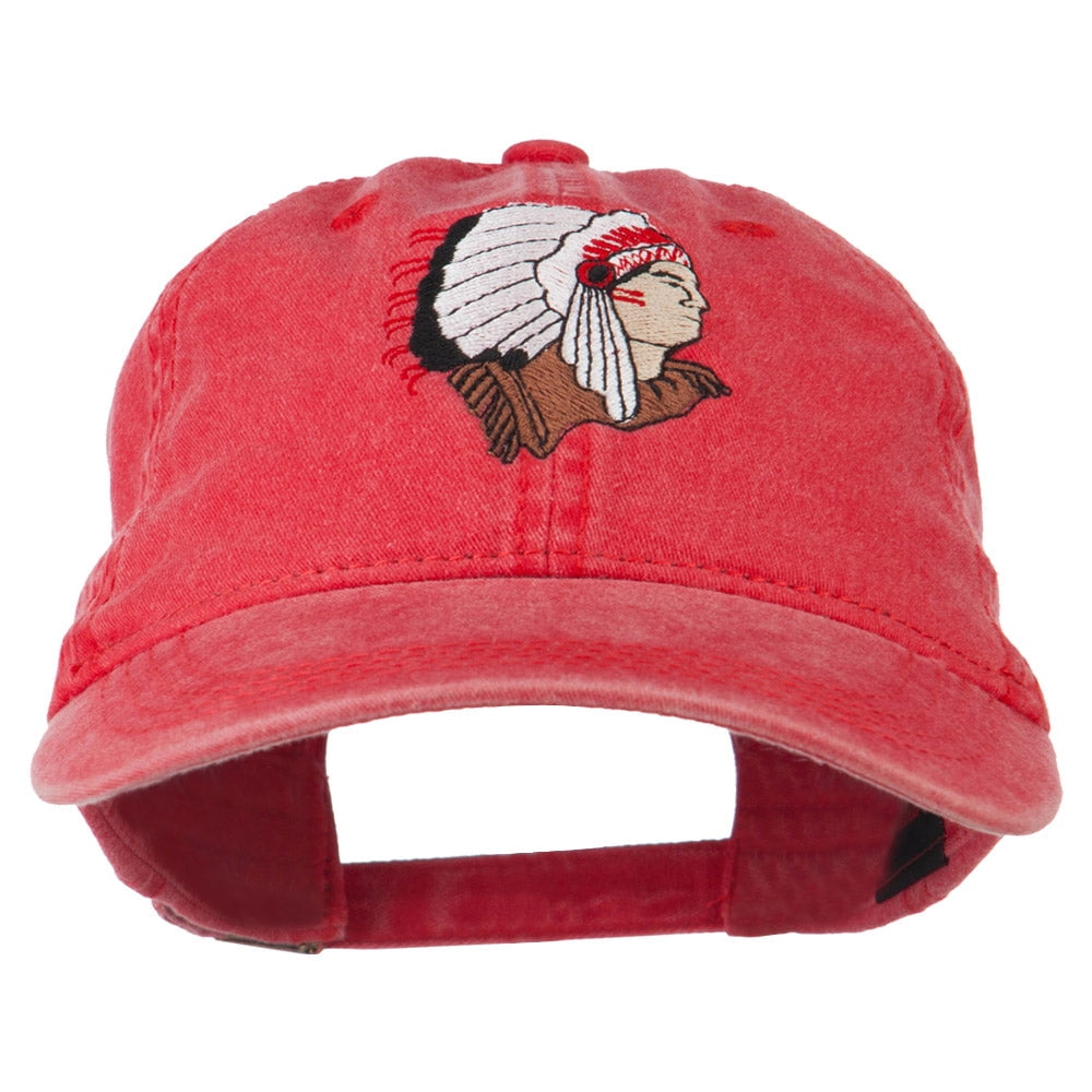 Southwest Indian Embroidered Washed Cap - Red OSFM - Walmart.com