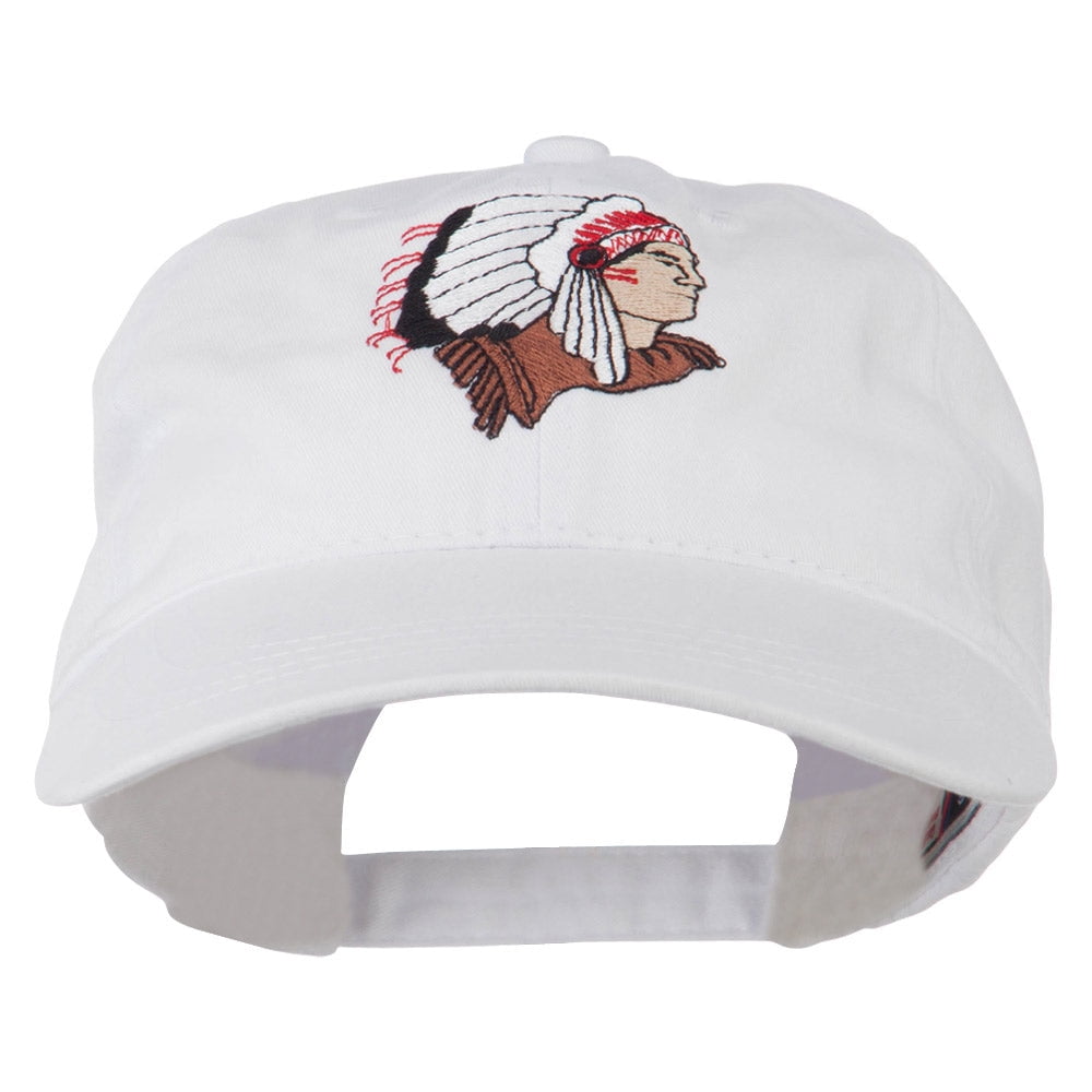 Southwest Indian Embroidered Washed Cap - White OSFM - Walmart.com