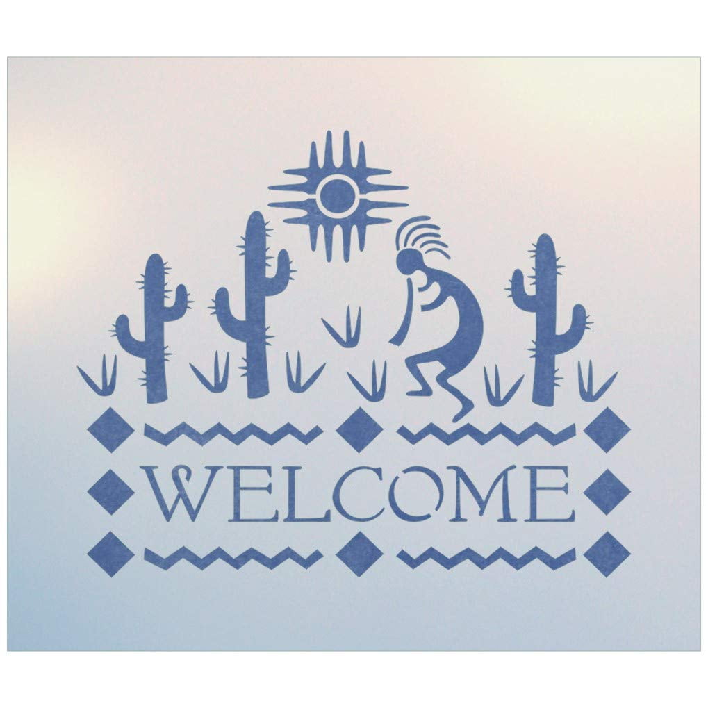 Southwest Kokopelli Welcome Stencil - Desert Designs DIY Signs Reusable ...