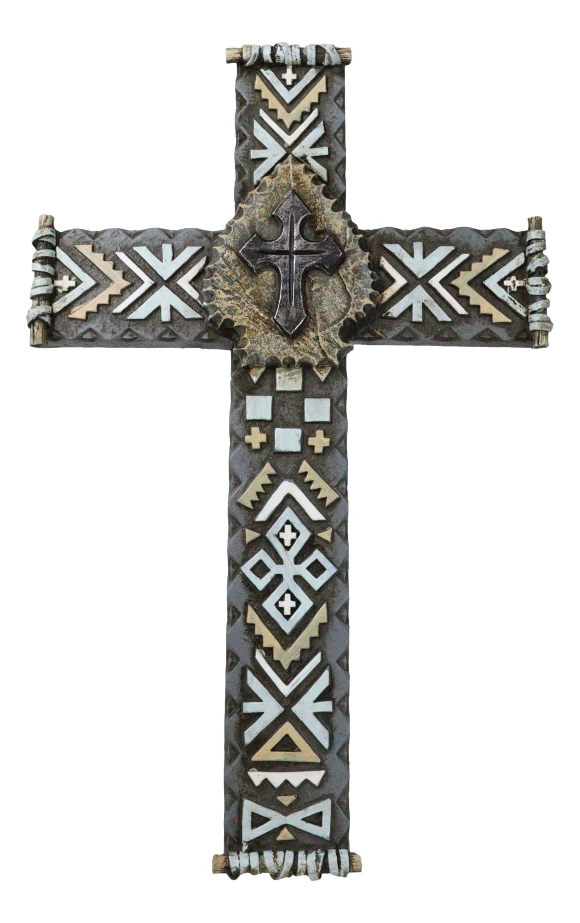 Southwest Mesoamerican Aztec Vector Symbols and Jagged Leaf Center Wall ...