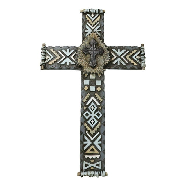 Southwest Mesoamerican Aztec Vector Symbols and Jagged Leaf Center Wall ...