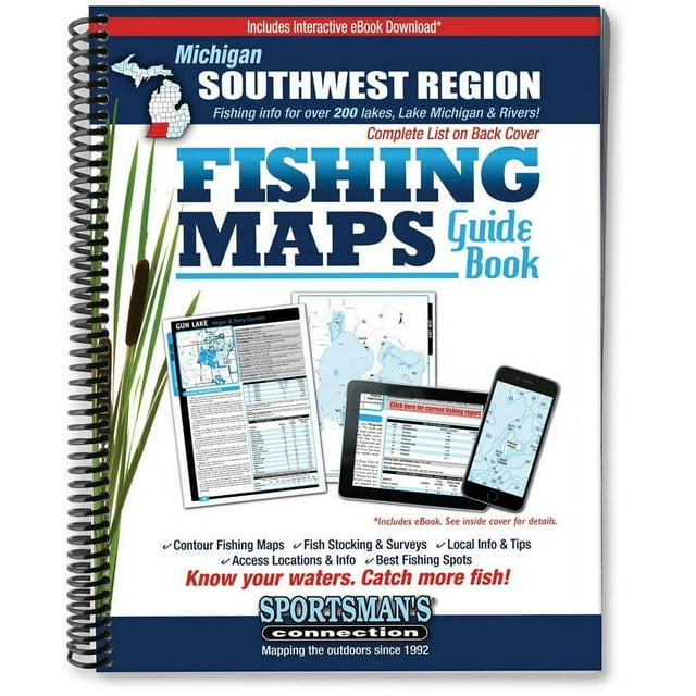 Southwest Michigan Fishing Map Guide Book by Sportsman's Connection ...