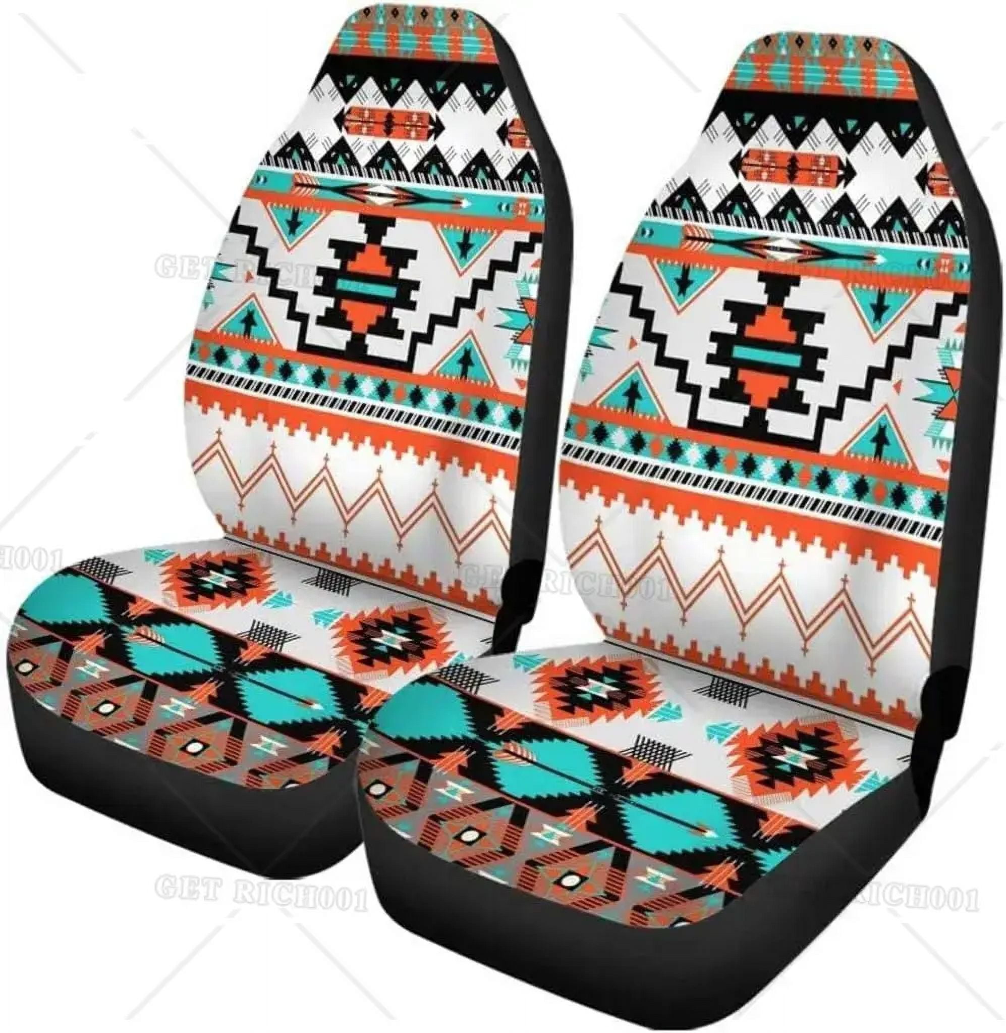 Southwest Nativa Indian Tribal Aztec Geometry Pattern Universal 2 Pcs ...