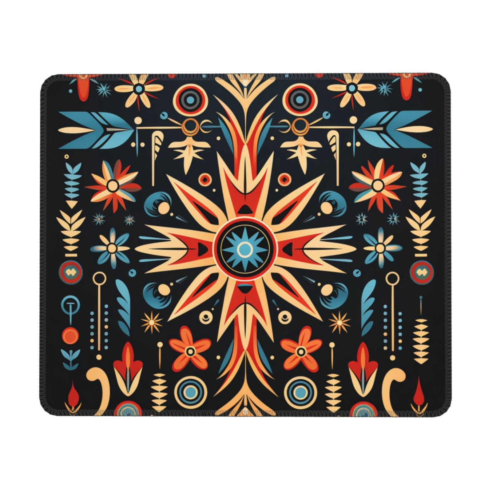 Southwest Native American Art Black Mouse Pad Non-Slip Rubber Gaming ...