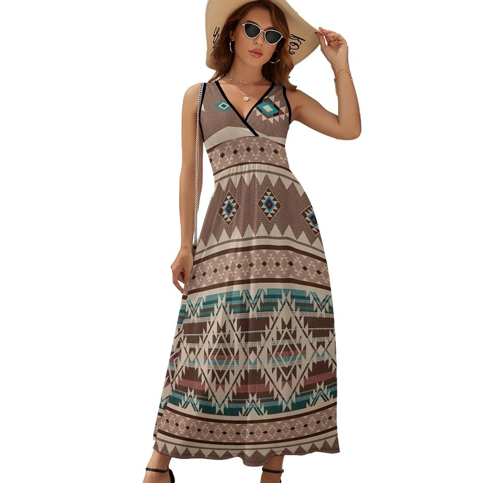 Southwest Native Aztec Dress Summer Street Style Bohemia Long Dresses ...