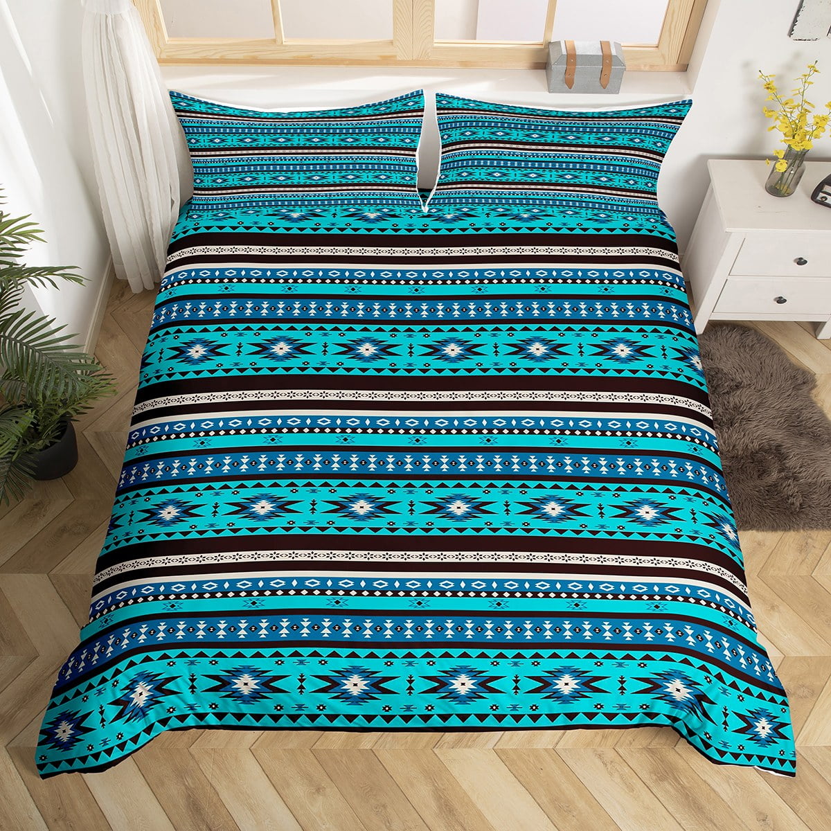 Southwest Native Comforter Cover Aztec Duvet Cover,Ethnic Tribe Arrow ...