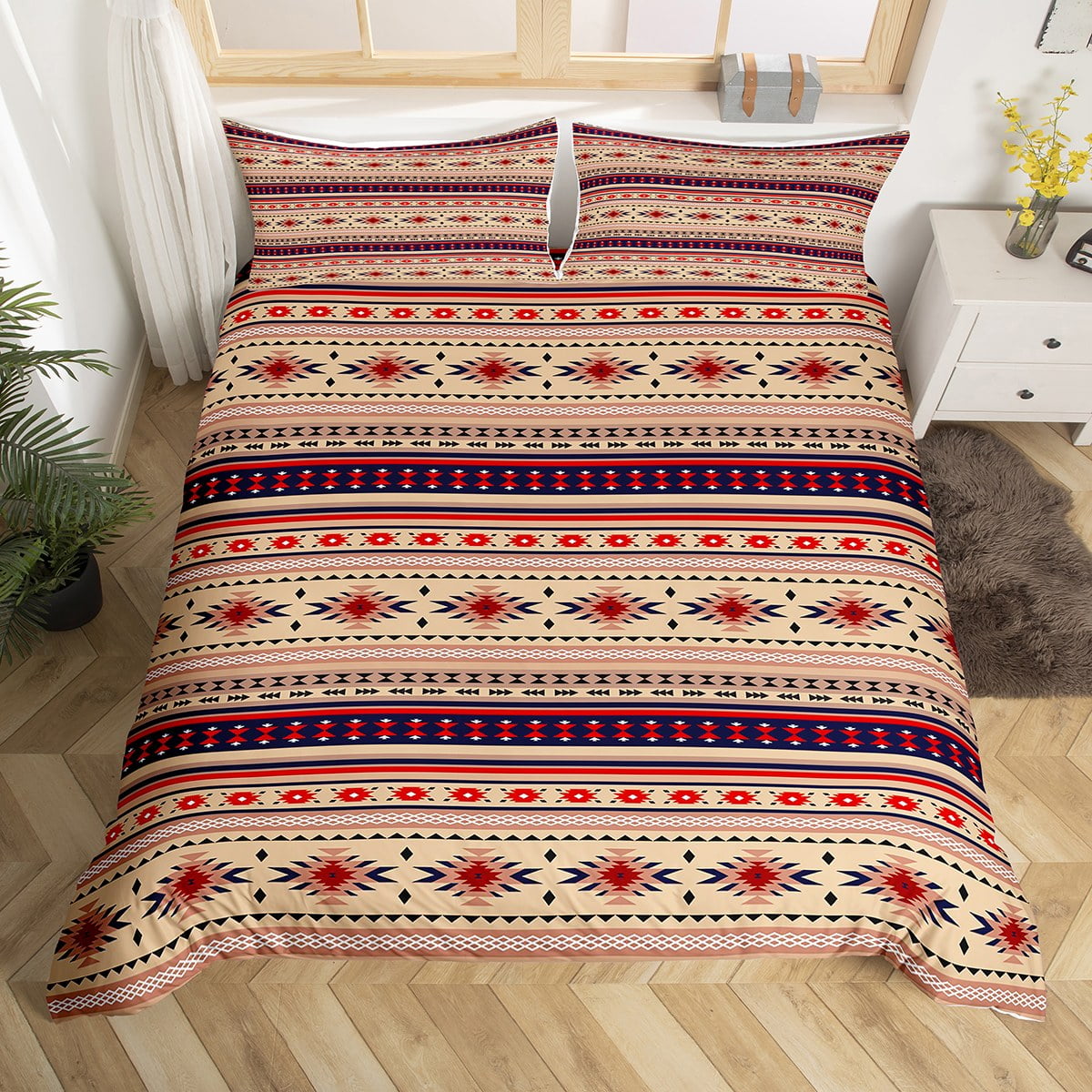 Southwest Native Comforter Cover Aztec Duvet Cover,Ethnic Tribe Arrow ...