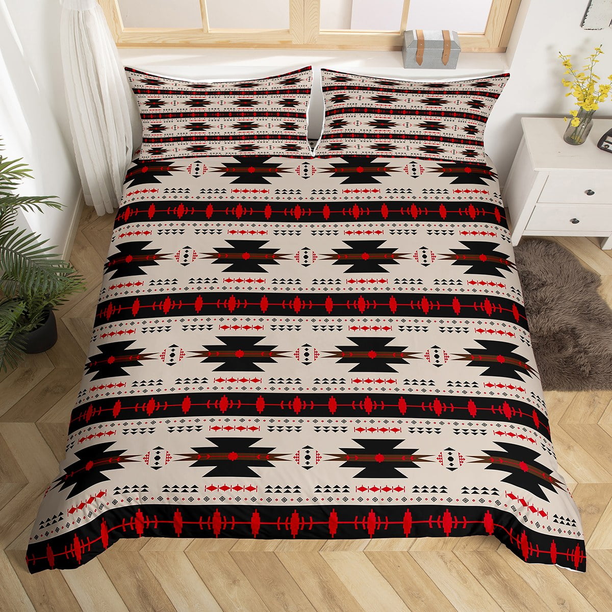 Southwest Native Comforter Cover Aztec Duvet Cover,Ethnic Tribe Arrow ...
