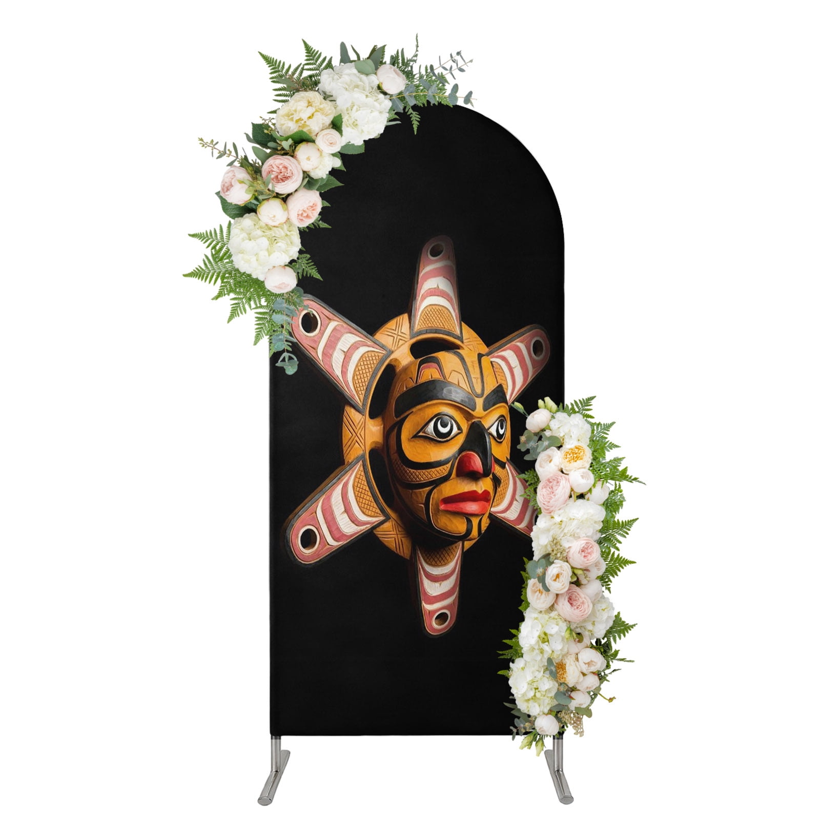 Southwest Native Mask Arch Backdrop Cover 4FT, Tribal Ethnic ...