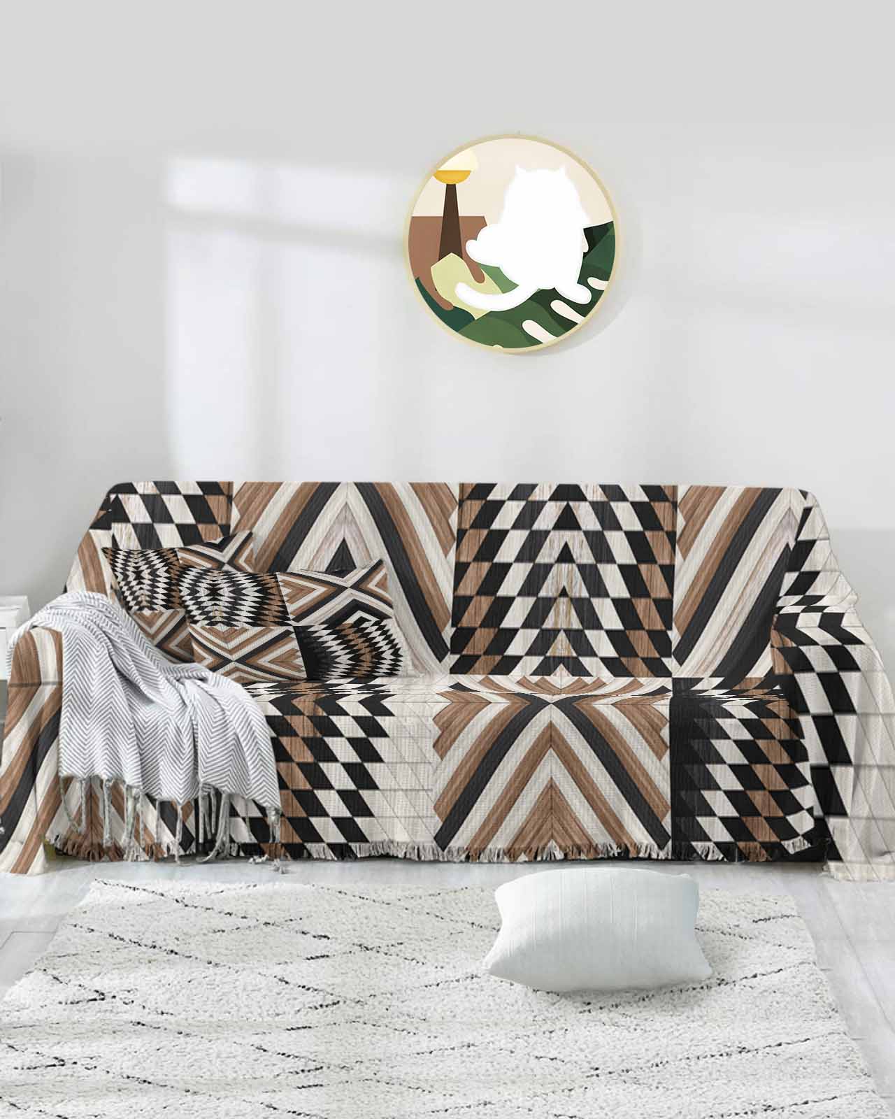 Southwest Sofa Covers for 3 Cushion,Washable Couch Cover for Sectional ...