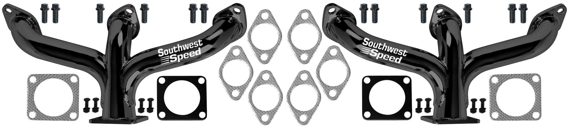 Southwest Speed Black Lake Style Headers For 1932-1953 Flat Head Ford V ...