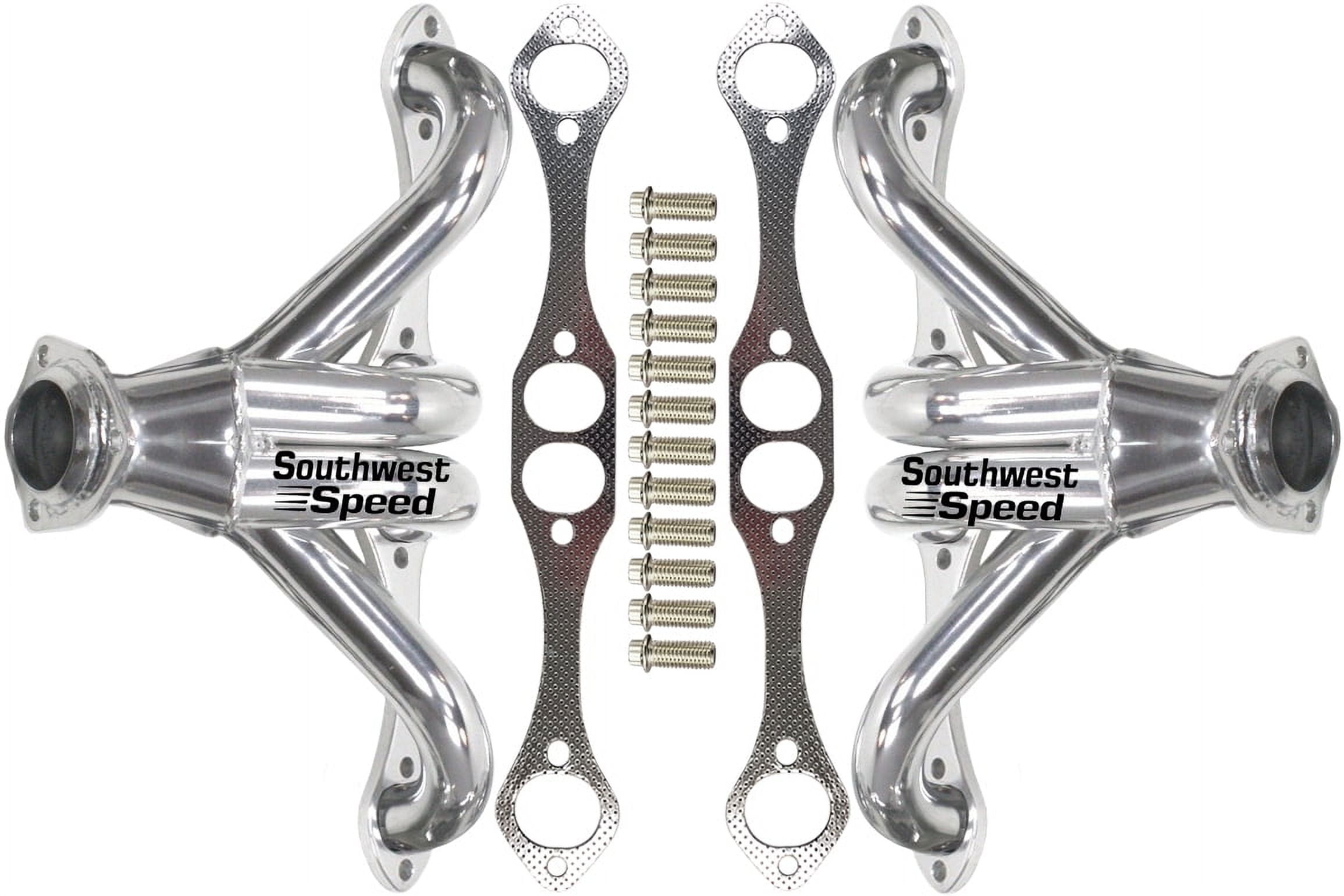 Southwest Speed Chrome Tight-Fit Block Hugger Headers,Chevy Zz-4 Crate ...