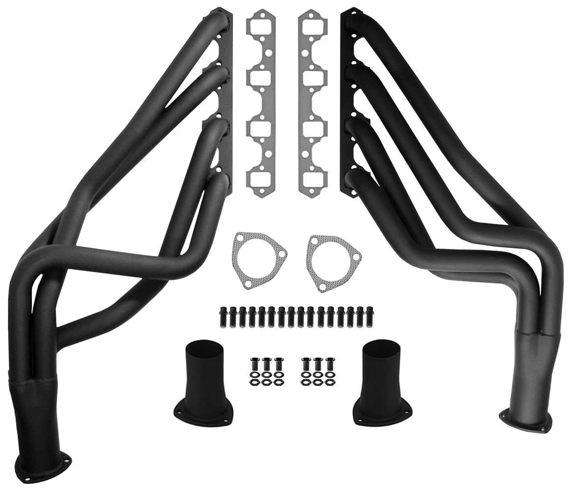 Southwest Speed Long Tube Headers,260-302W,Sbf,Painted Flat Black,1964 ...