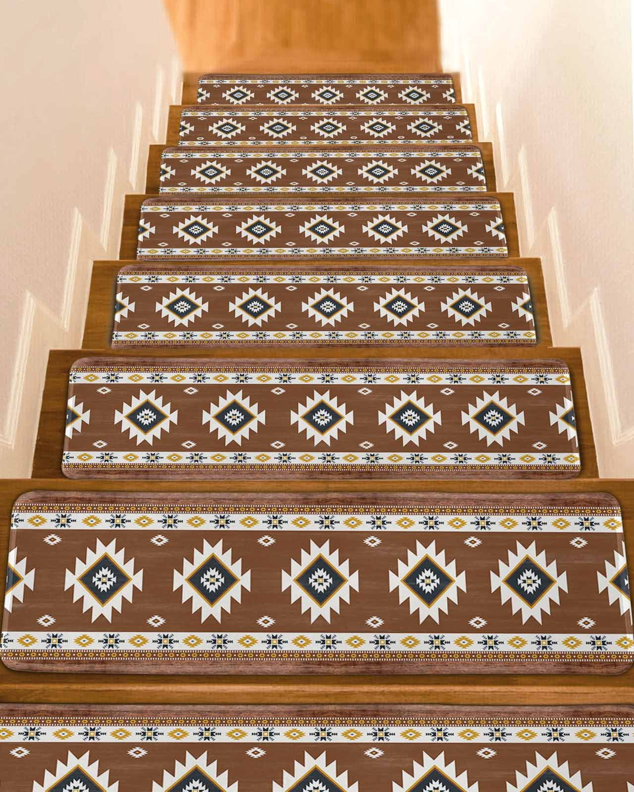 Southwest Stair Treads for Wooden Steps Indoor Runner Rug Carpet ...