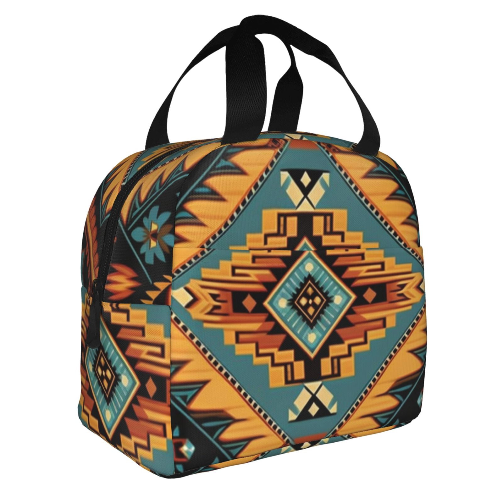 Southwest Tribal Indian Geometric Reusable Lunch Bag Insulated Meal ...