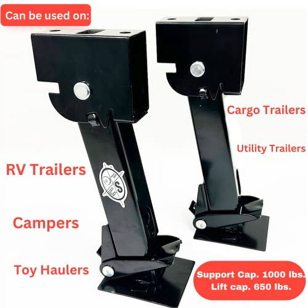 Southwest Wheel Pair of Black Painted Telescoping Trailer Stabilizer ...