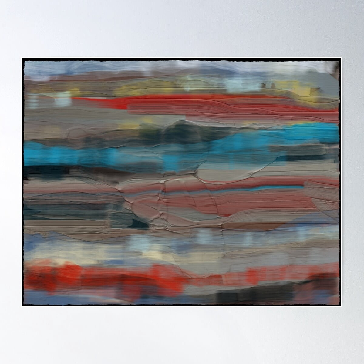 Southwestern Abstract Landscape Poster Wall Art, Modern Wall Decor For ...