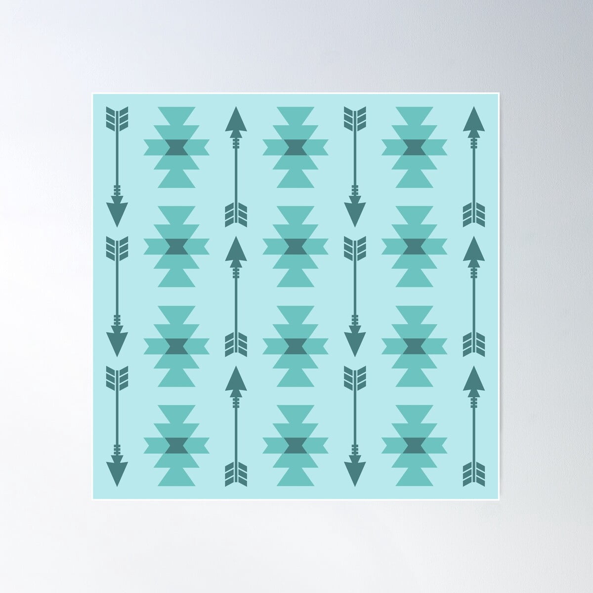Southwestern Arrow Pattern 350 Poster Wall Art, Modern Wall Decor For ...