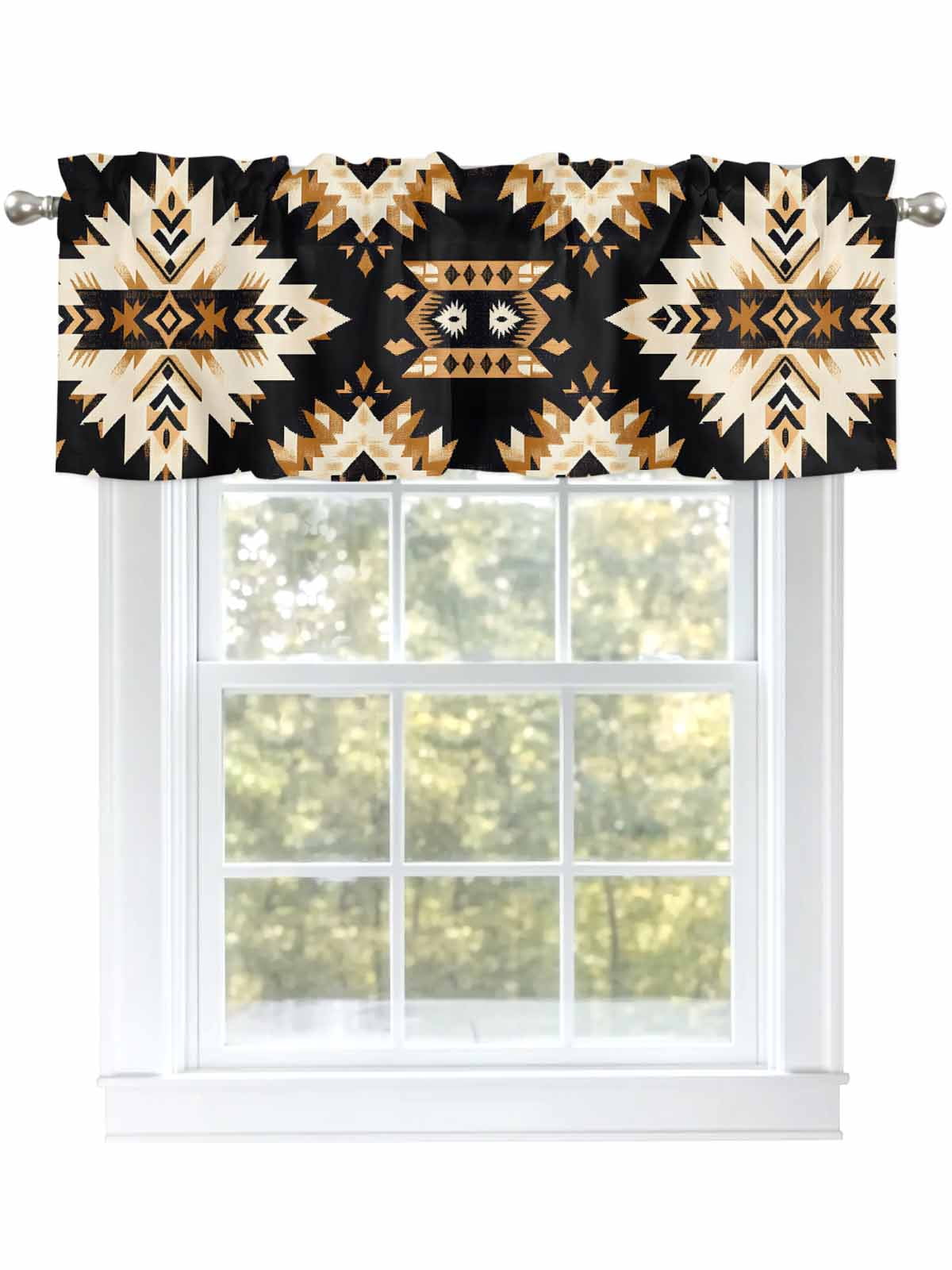 Southwestern Aztec Curtain Valances for Windows, Retro National Style ...