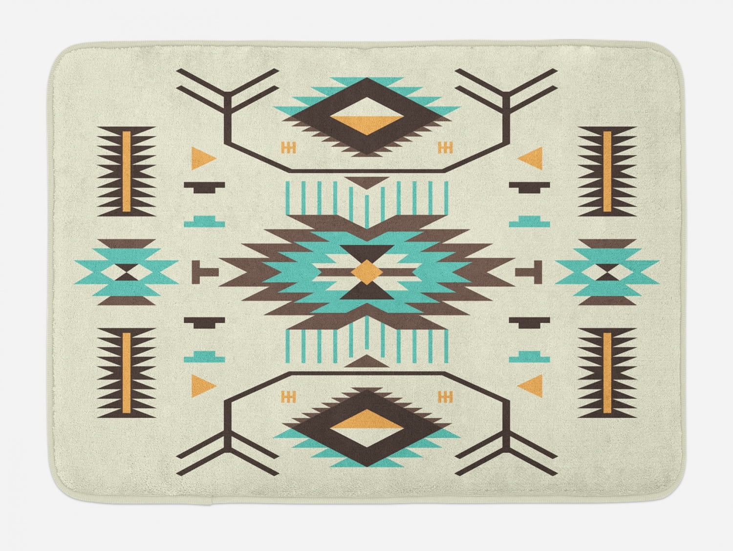 Southwestern Bath Mat, Ethnic Pattern Design from Ancient Aztec Culture ...
