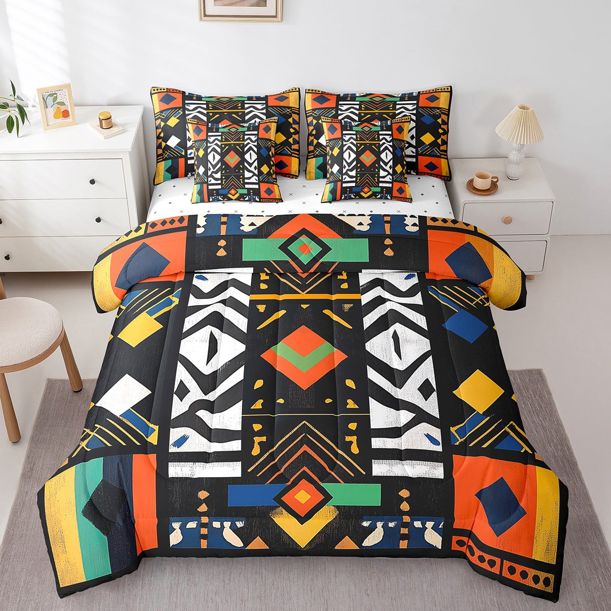 Southwestern Bed In A Bag With Sheets Western Tribal Aztec Rustic ...