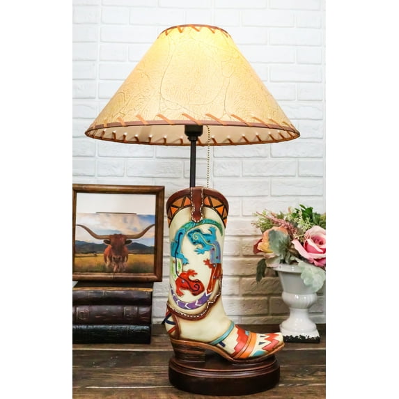 Southwestern Boho Chic Indian Two Gecko Lizards Cowboy Cowgirl Boots ...