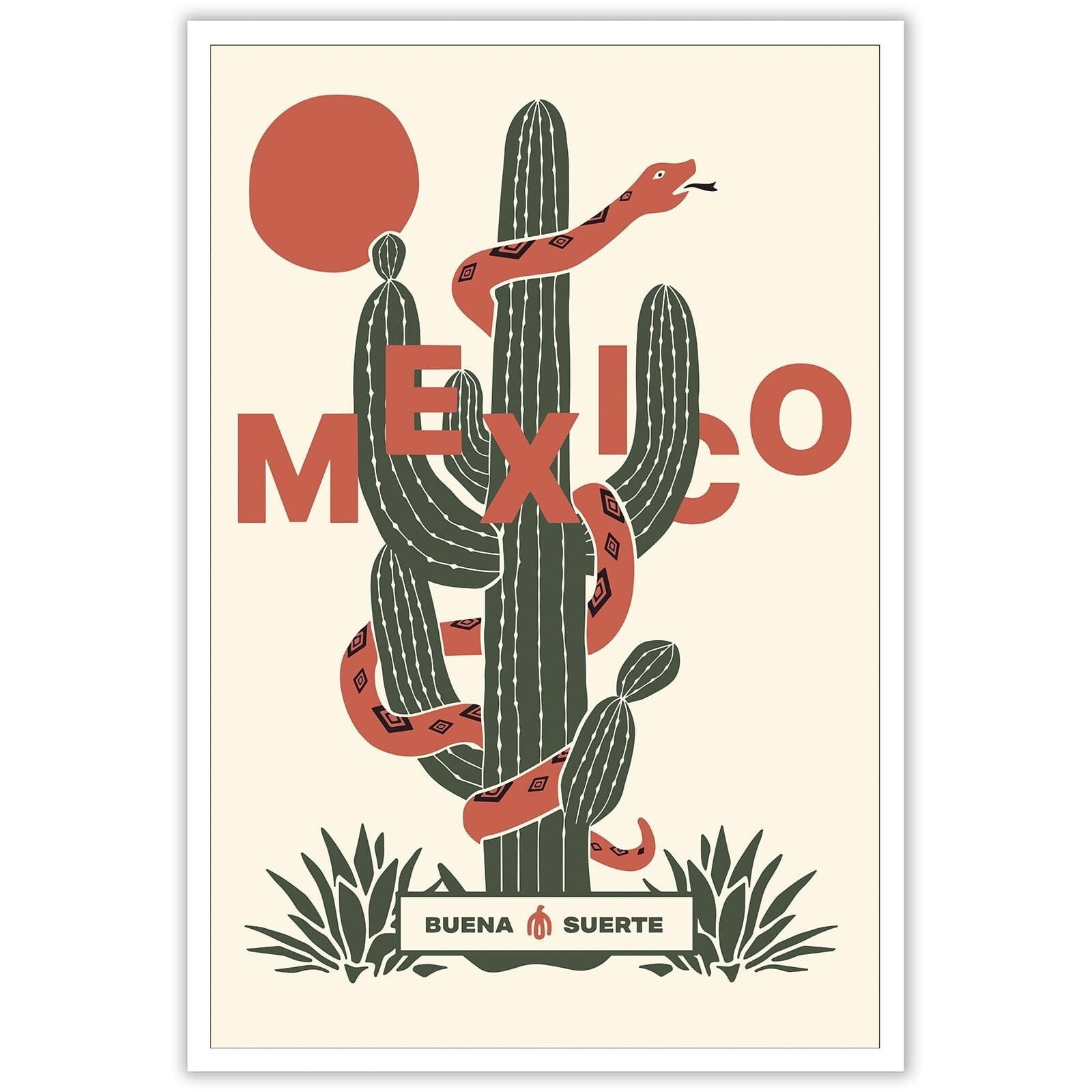 Southwestern Cactus Wall Art, Mexican El Maestro Poster, Mexico Cactus ...